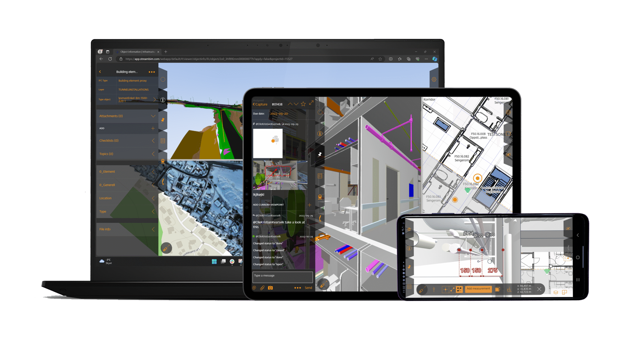 StreamBIMソリューション - StreamBIM by Rendra、現場のために作られました。